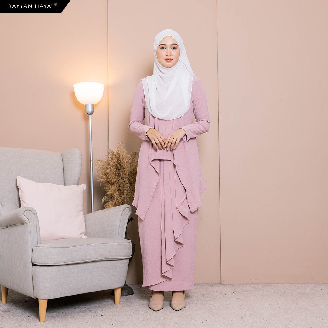 SAMPLE Stella Kebaya Pario Set (Dusty Pink) [Top Only] – Rayyan Haya'