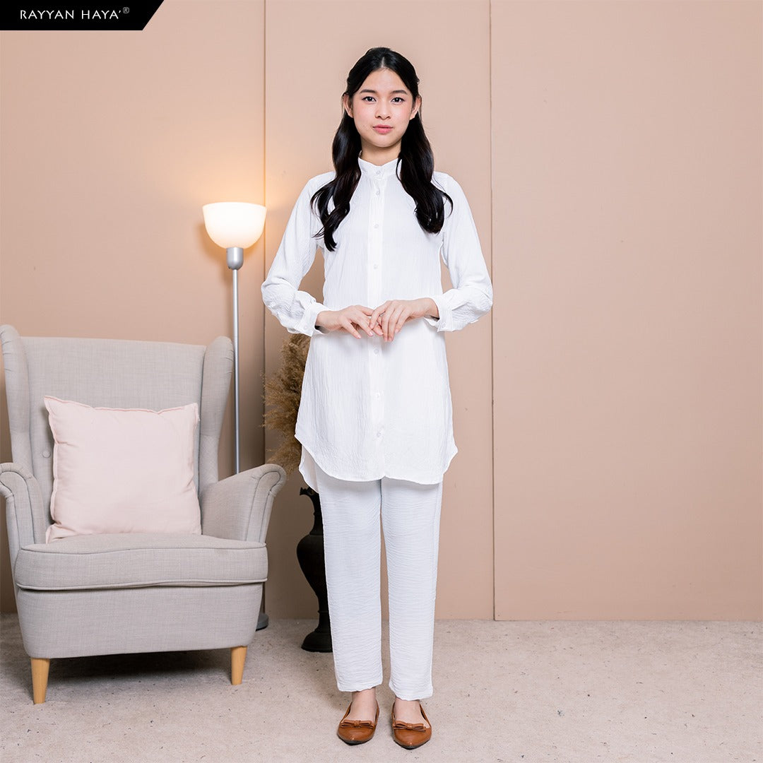 SAMPLE Stella Slim Fit Set (White) – Rayyan Haya'