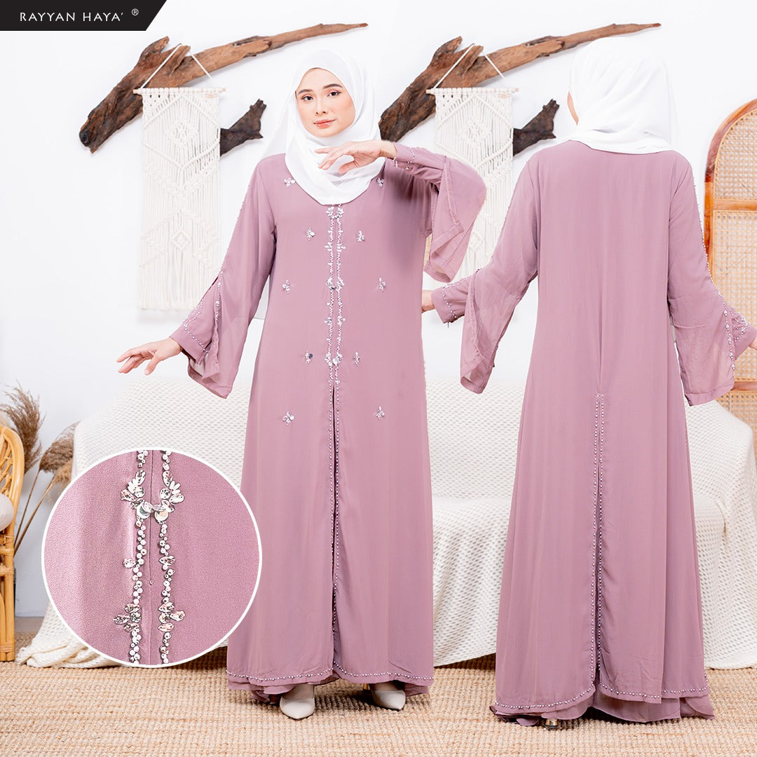 Majeeda Abaya (Dusty Purple) – Rayyan Haya'