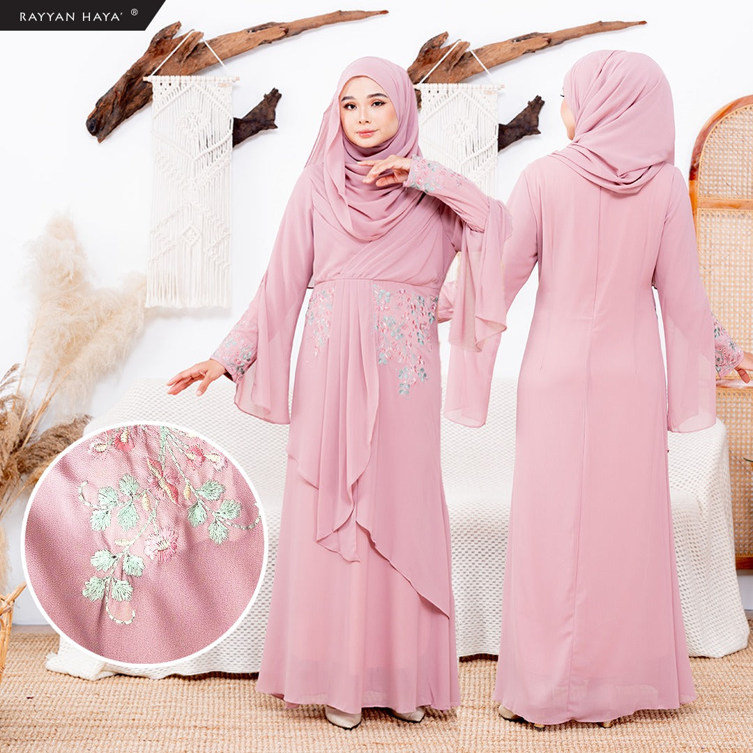 Harley Abaya (Sweet Rose) with Matching Shawl – Rayyan Haya'