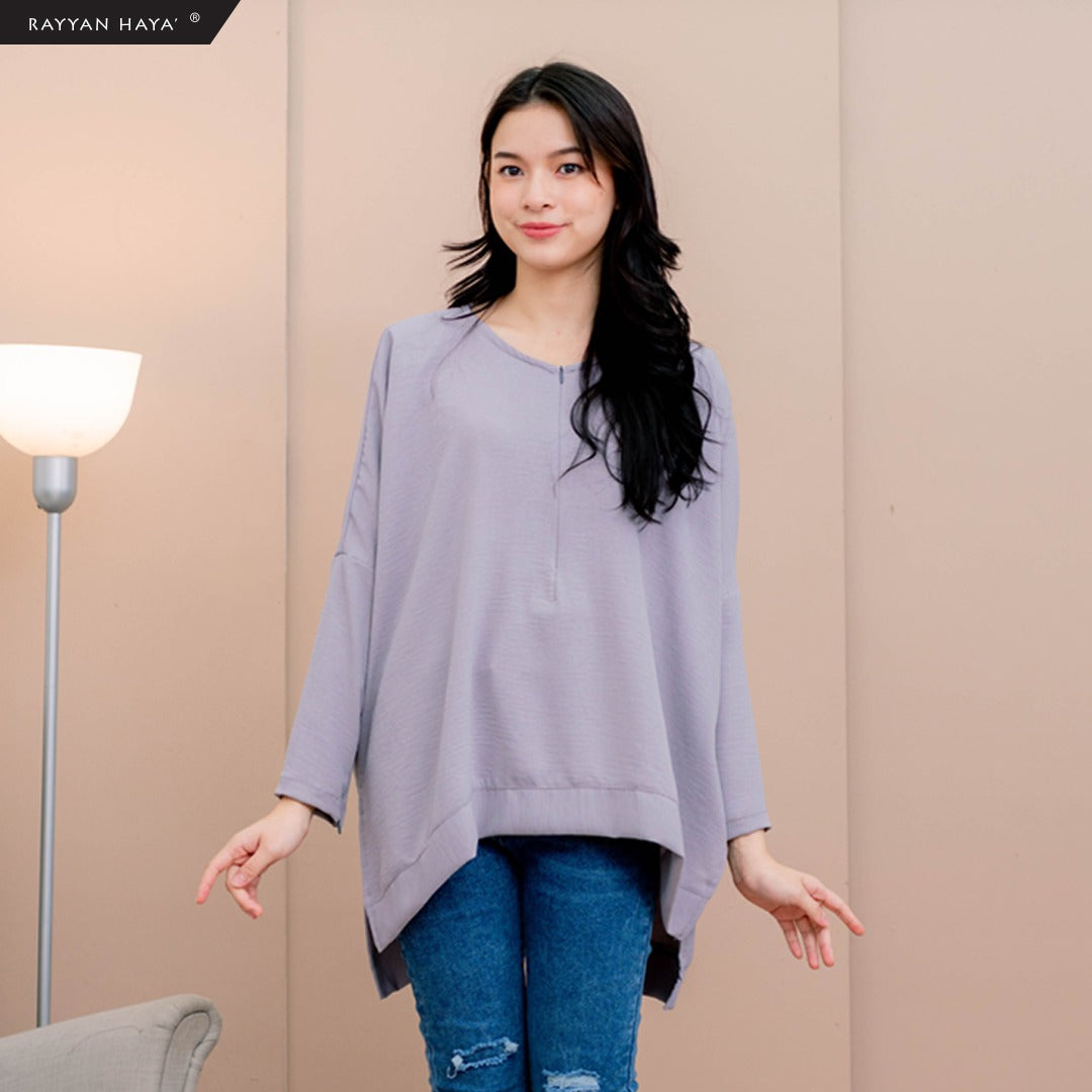 Stella Baggy Top (Grey) – Rayyan Haya'