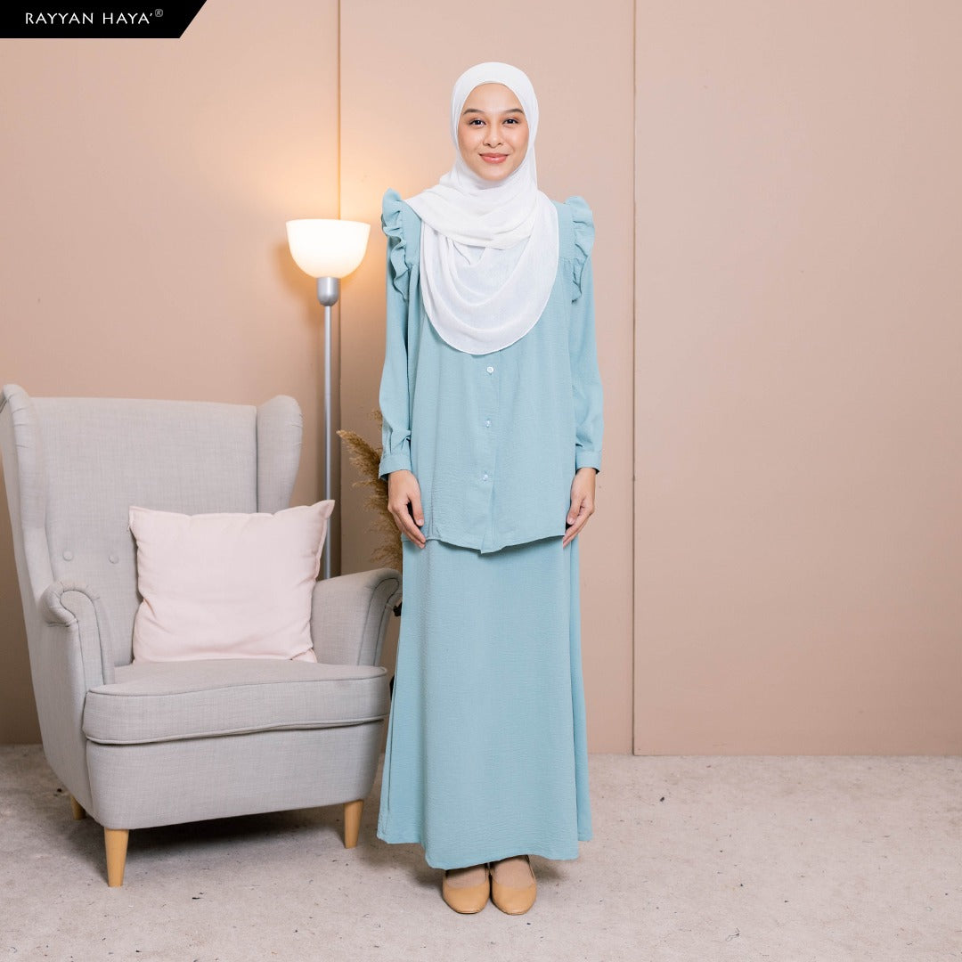 Stella Ruffle Set (Laurel Green) – Rayyan Haya'